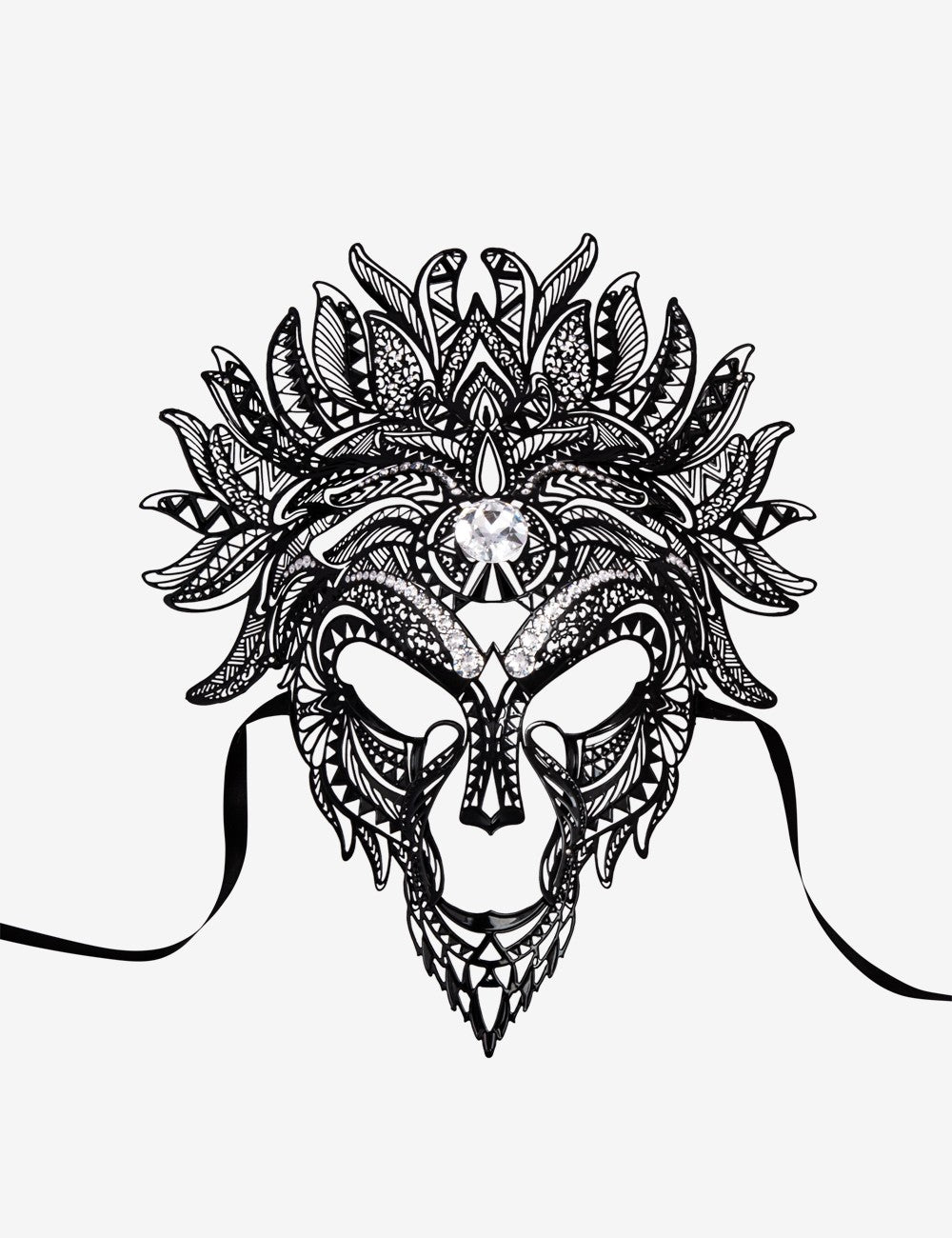 Montezuma Sexy Venetian Mask With Metal Filigree – Original Venice Shop